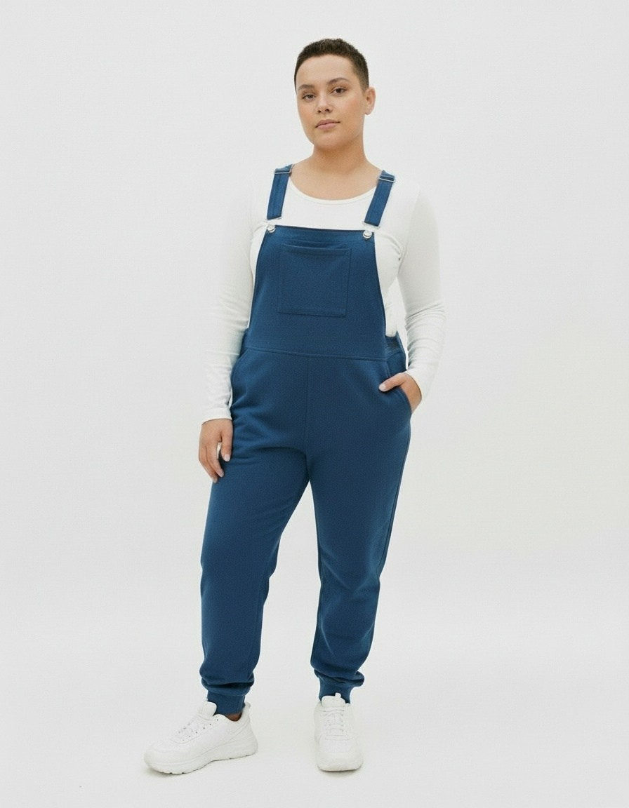 Navy Sweatpant Overalls | Soft Fleece Overalls | Swoveralls