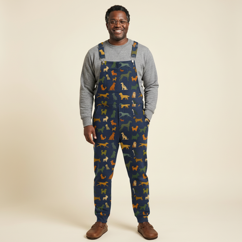 Dog Days Print Sweatpant Overalls | Limited Edition | Swoveralls