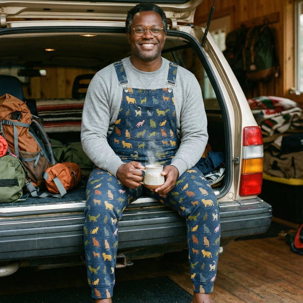 Purr Parade Print Sweatpant Overalls | Limited Edition | Swoveralls